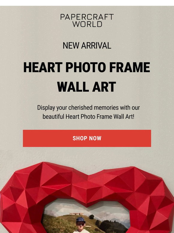 PaperCraft World: New Arrival! Heart Photo Frame Wall Art ️ | Milled