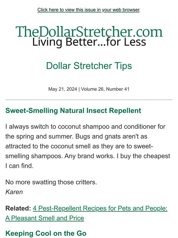 Dollar Stretcher: 5/21/24: Dollar Stretcher Tips | Milled