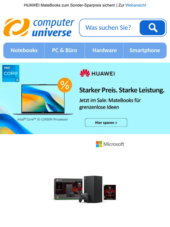 Computeruniverse: Nicht verpassen: Sale-Aktionen & Gaming-Wochen | Milled