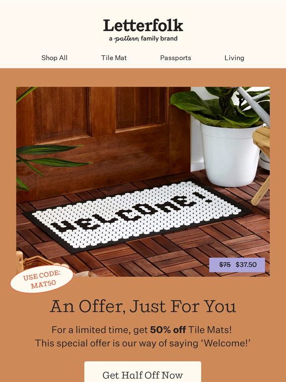 Letterfolk: Get your first Tile Mat for half off now! | Milled