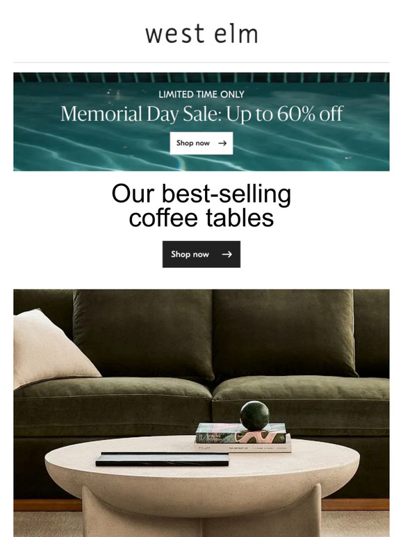 West Elm Email Newsletters: Shop Sales, Discounts, and Coupon Codes