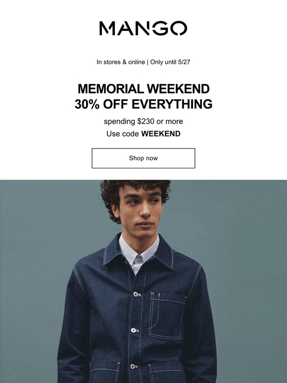 Mango Email Newsletters: Shop Sales, Discounts, and Coupon Codes