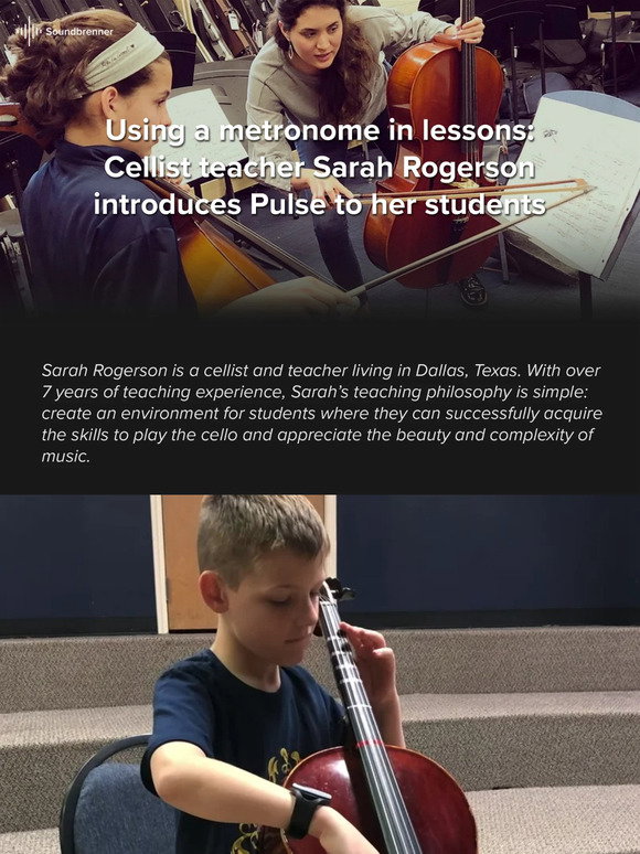 Soundbrenner: Cellist teacher Sarah Rogerson introduces Pulse 🎵⌚ | Milled