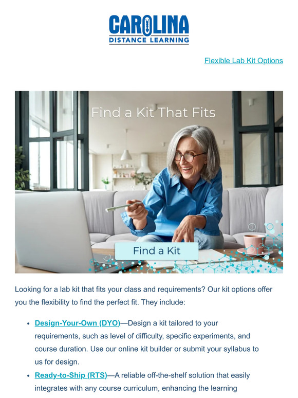 Carolina: Lab kit options with the flexibility to fit your needs | Milled