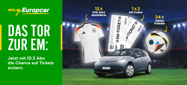 Europcar: 🚘 ⚽ Mit dem VW ID.3 zum EM Eröffnungsspiel | Milled