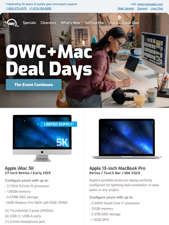 OWC: 🎉OWC+Mac Deal Days Event Continues… | Milled