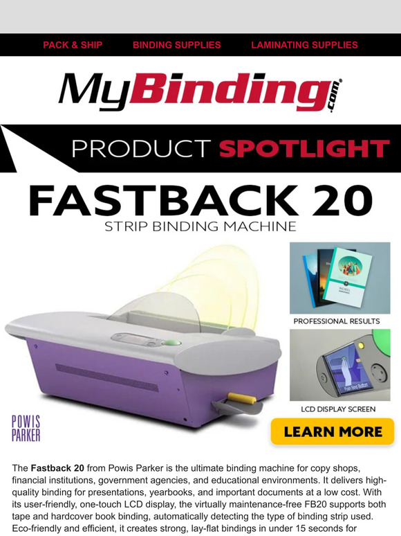 MyBinding: Level Up Your Documents with the Fastback 20 – Easy ...