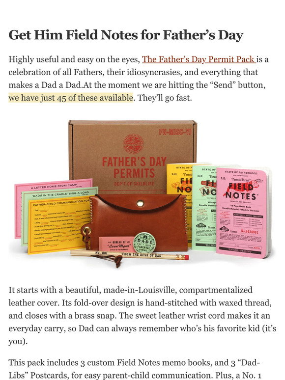 Field Notes: Get Him Field Notes for Father’s Day | Milled