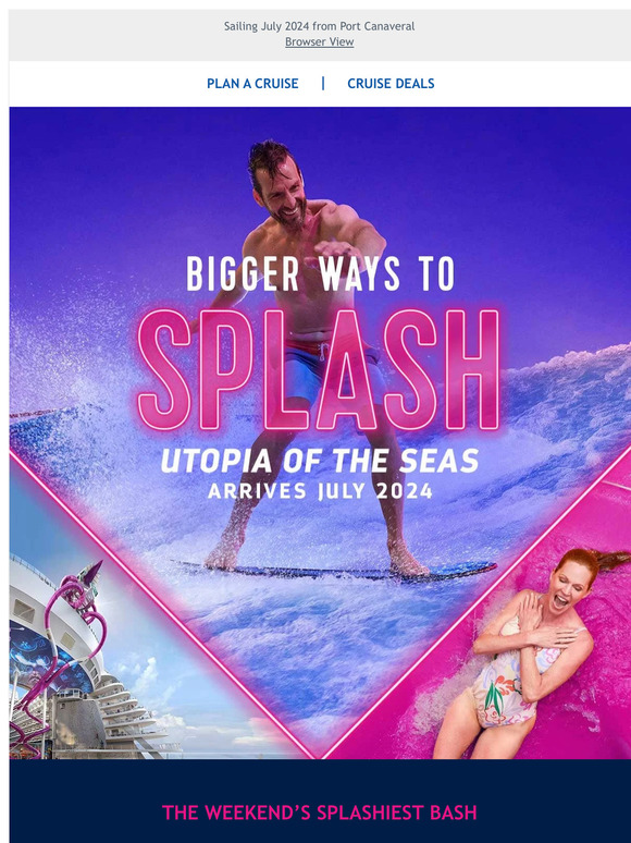 Royal Caribbean: Utopia of the Seas is almost here – get in on the splashiest weekend ever | Milled