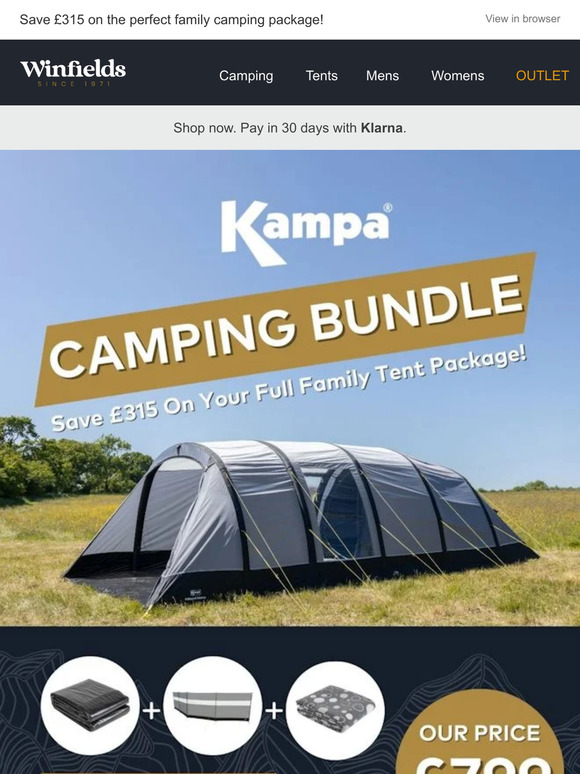 Winfields Outdoors: The Ultimate Kampa Camping Bundle | Milled