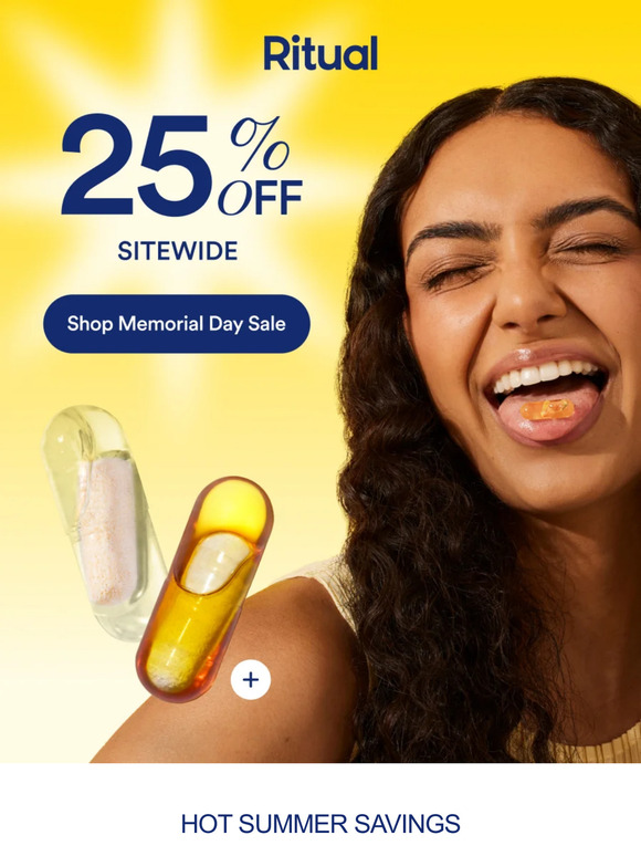 Ritual Email Newsletters: Shop Sales, Discounts, and Coupon Codes