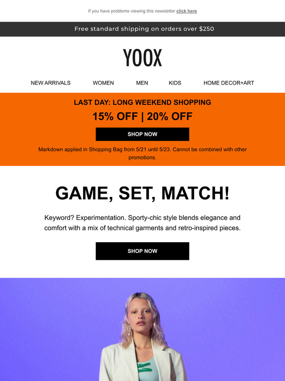 YOOX: 🎾 Ace off-duty style with our athleisure edit | Milled