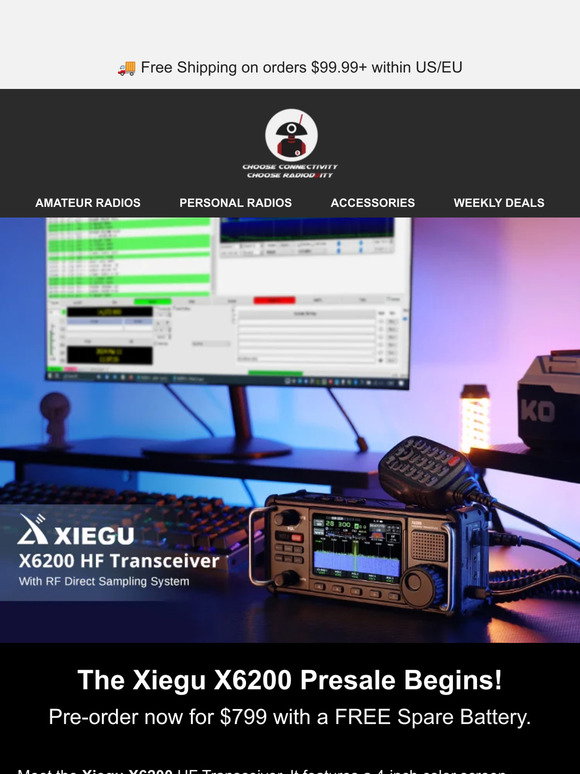 Radioddity: Xiegu X6200 HF Transceiver Presale Starts Now | Milled