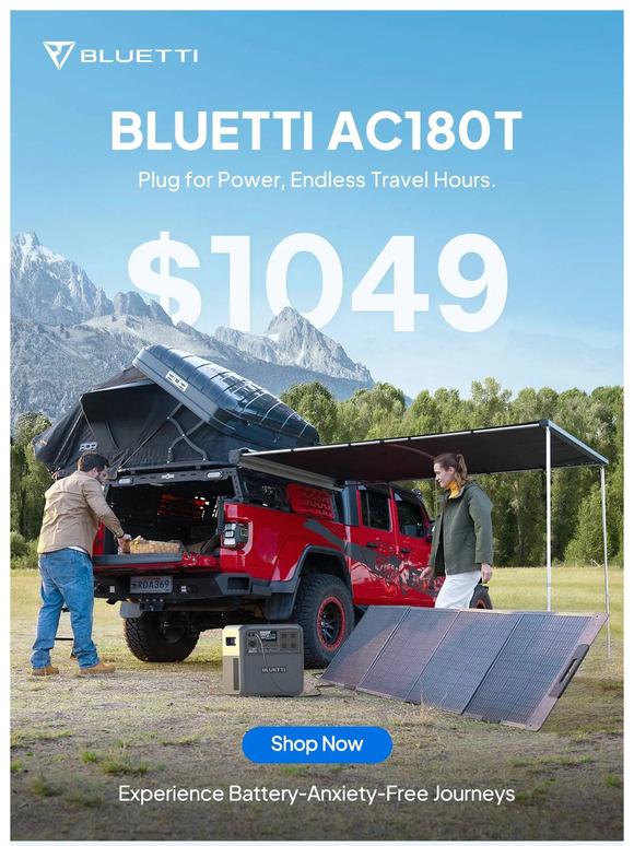 Bluetti: AC180T Unveiled: Power Up, Travel Farther🚀 | Milled