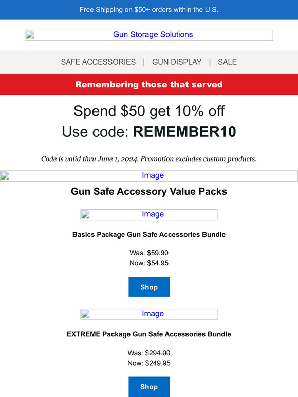 Gun Storage Solutions: Remembering and Celebrating: 10% off coupon ...