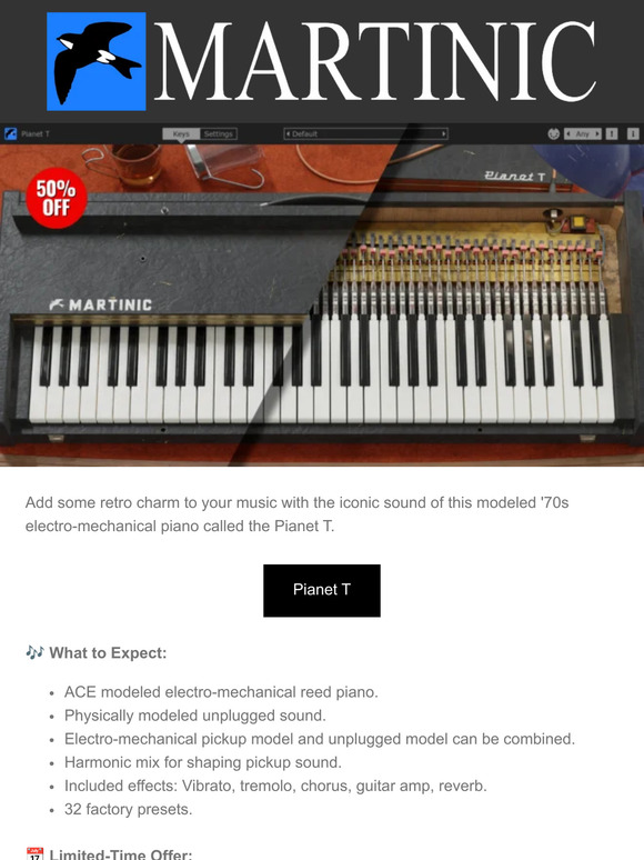 Martinic Audio: Introducing the Martinic Pianet T electro-mechanical ...