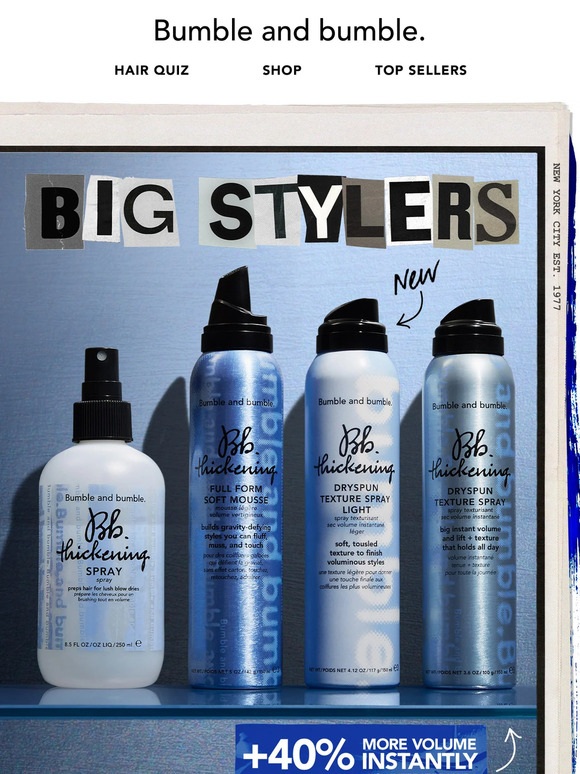 Bumble and Bumble: Add big hair energy to your look with these. | Milled