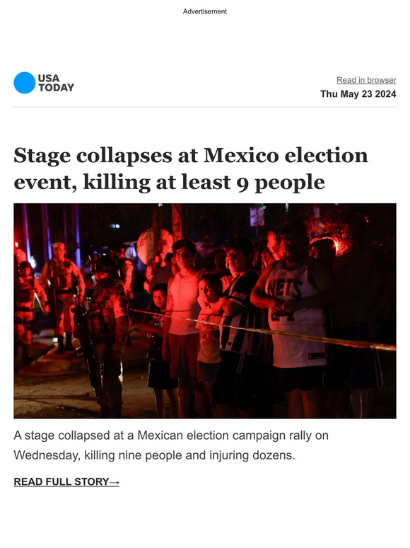 USA TODAY: Breaking: Nine killed, dozens injured when stage collapses ...
