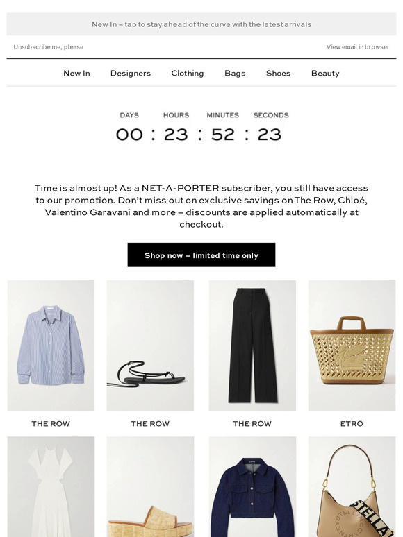Net-A-Porter Email Newsletters: Shop Sales, Discounts, and Coupon Codes