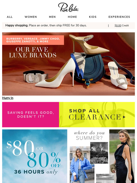 Rue La La: Our FAVE Luxe Brands are coming in 🔥. | Milled