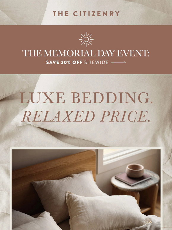 The Citizenry: Your Dream Bedding. Now On Sale. | Milled