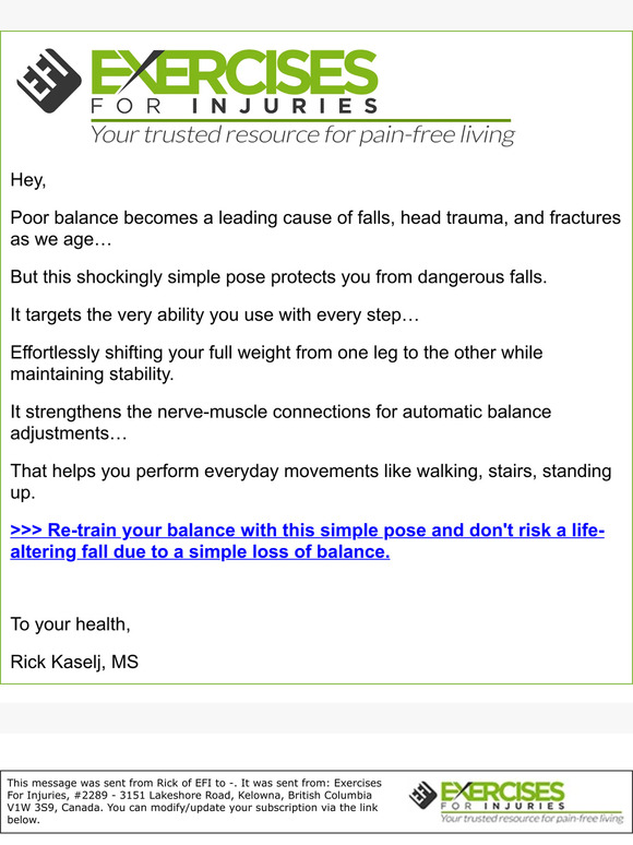 Exercises For Injuries: Top Expert Reveals Balance-Saving Pose | Milled