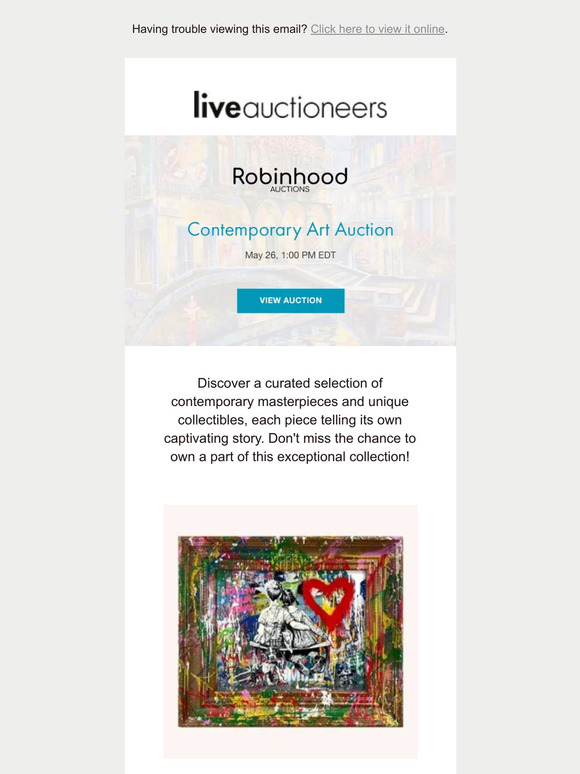 LiveAuctioneers: Robinhood Auctions | Contemporary Art Auction | Milled