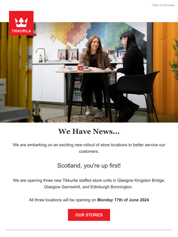 Tikkurila: New Stores Opening Soon | Milled