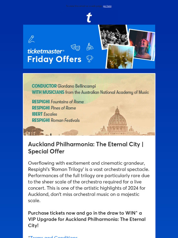Ticketmaster: Auckland Philharmonia: The Eternal City and Joseph and ...