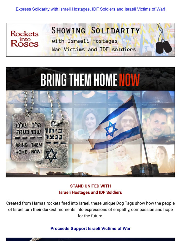 Israel365: Proudly Wear IDF Dog Tags Made from Hamas Rocket Metal | Milled