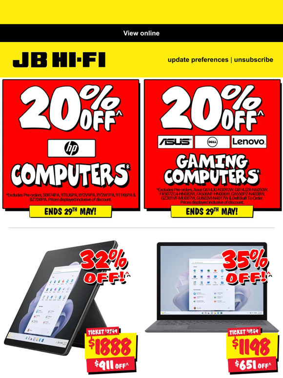 JB Hi-Fi: Prices Smashed on Computers, TVs & Phones + stacks more | Milled