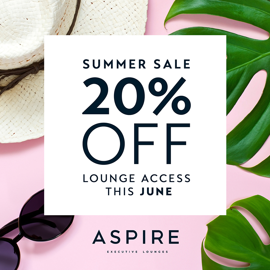 Aspire Airport Lounges: 20% off Lounge Visits in June 2024 | Milled