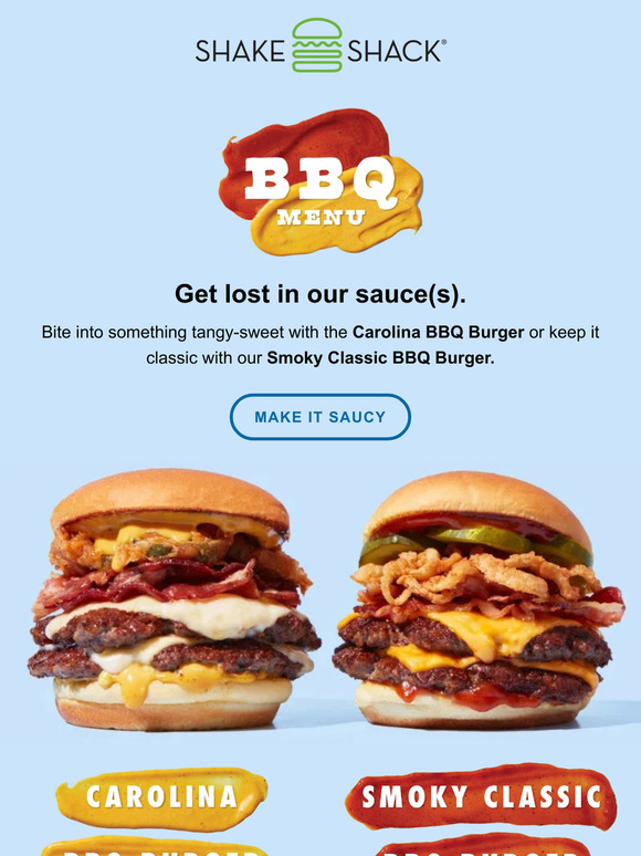 Shake Shack: Get sauce-faced: Our BBQ Menu is here! | Milled