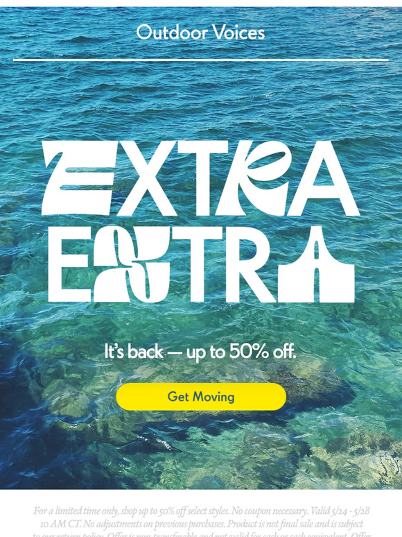Outdoor Voices Email Newsletters: Shop Sales, Discounts, and Coupon Codes