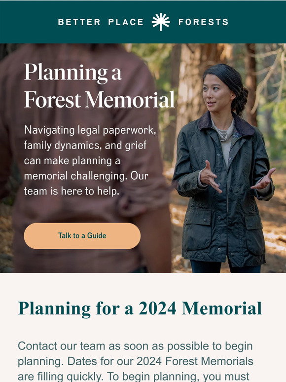 Better Place Forests: Planning a Forest Memorial: Help at Every Step ...