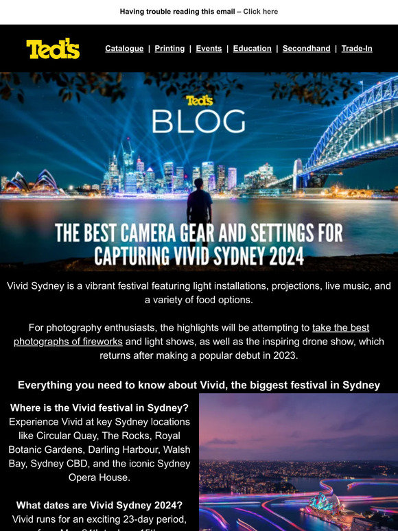 Ted's Cameras: 🌉 Mastering Vivid: Camera Gear and Settings 🌉 | Milled