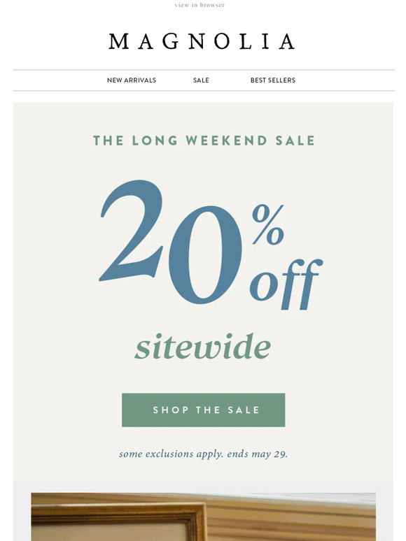 Magnolia Email Newsletters: Shop Sales, Discounts, and Coupon Codes