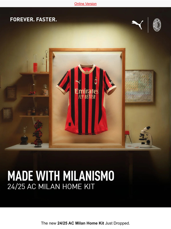 AC Milan: Our new PUMA X AC MILAN Home kit 24/25 is here: shop now ...