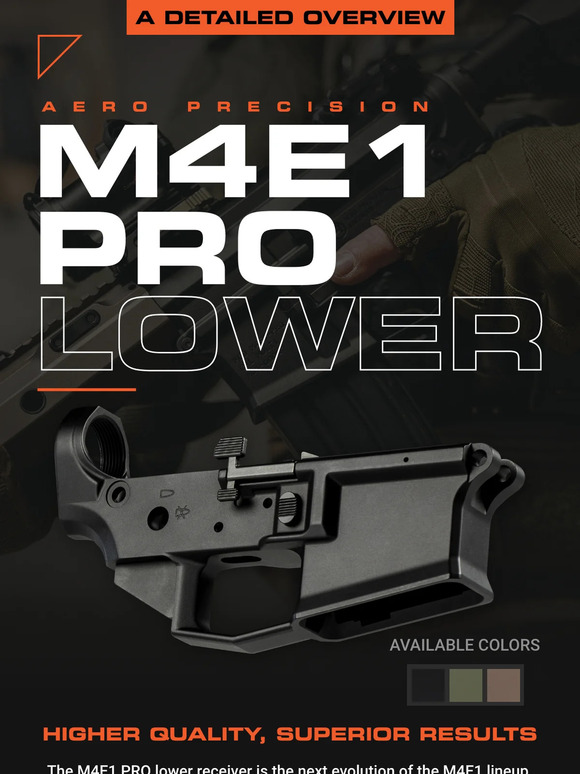 Aero Precision: NEW 🔥 M4E1 PRO Lower | Milled