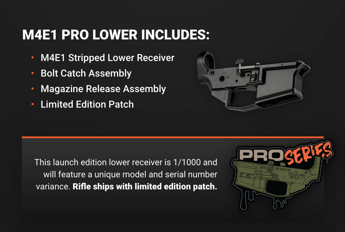 Aero Precision: NEW 🔥 M4E1 PRO Lower | Milled