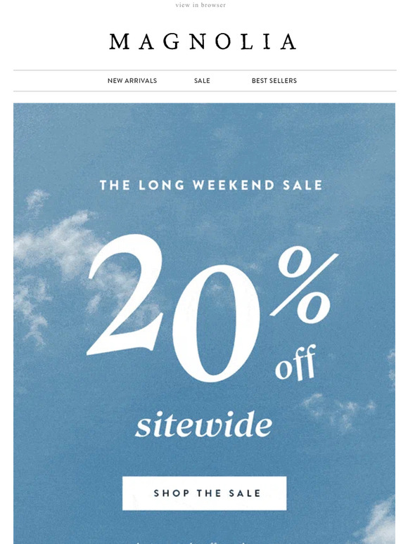 Magnolia Email Newsletters: Shop Sales, Discounts, and Coupon Codes