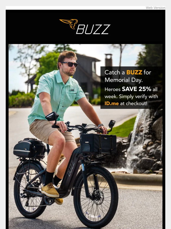 Buzz Bikes: 🦅 Memorial Day POWER UP! | Milled