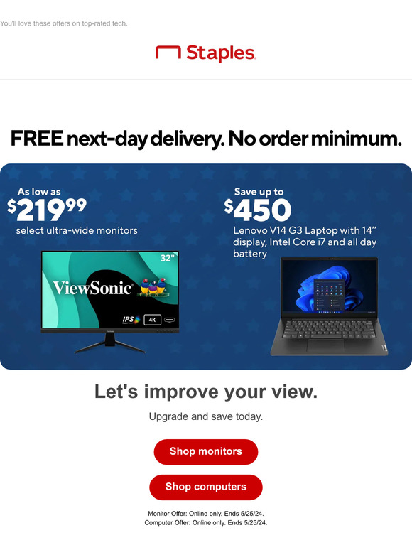 Staples: You've scored BIG with exclusive laptop, desktop and monitor ...