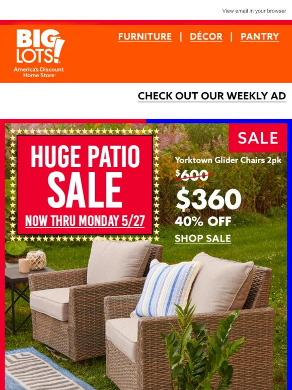 Big Lots: Refresh your outdoor space with these patio deals | Milled