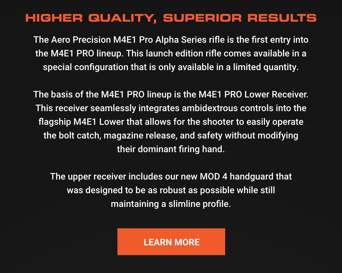 Aero Precision: NEW 🔥 M4E1 PRO Rifle | Milled