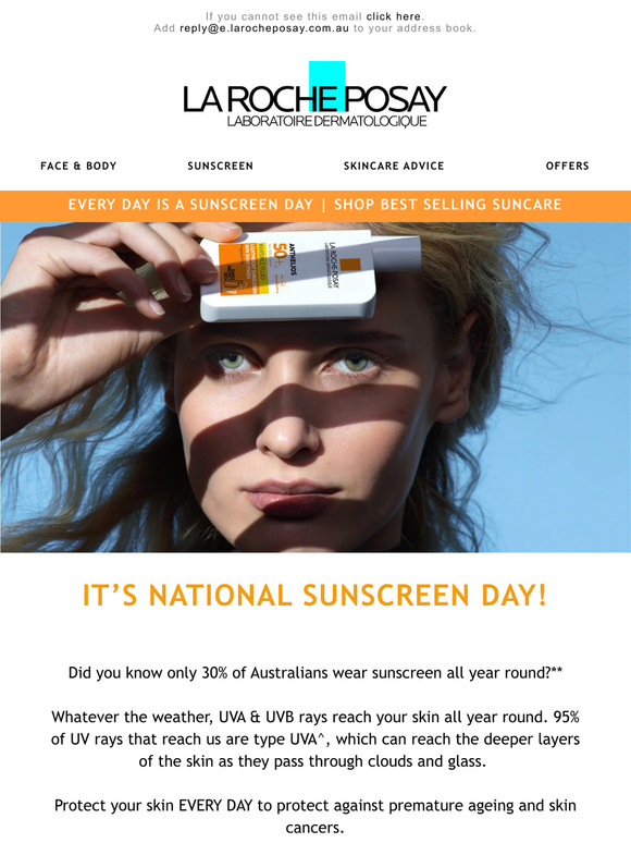 La Roche-Posay: Happy National Sunscreen Day! Claim Your Sunscreen Gift ...