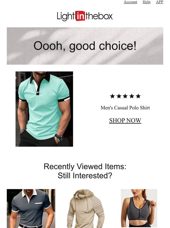 LightInTheBox: Hi —, still need THE Classic Polo? | Milled