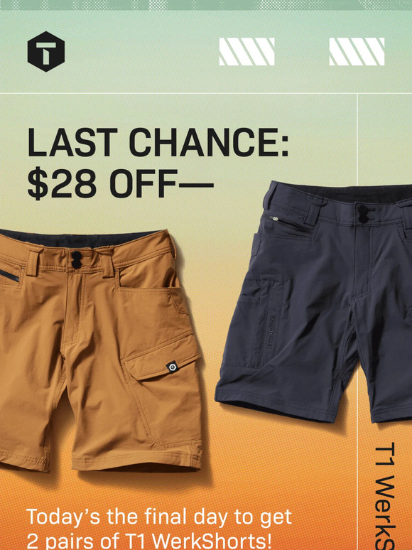 Truewerk: Last (LAST) chance to save big on summer work shorts | Milled