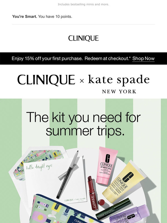Clinique: Last Chance! Free Clinique x Kate Spade New York Kit with $55 ...