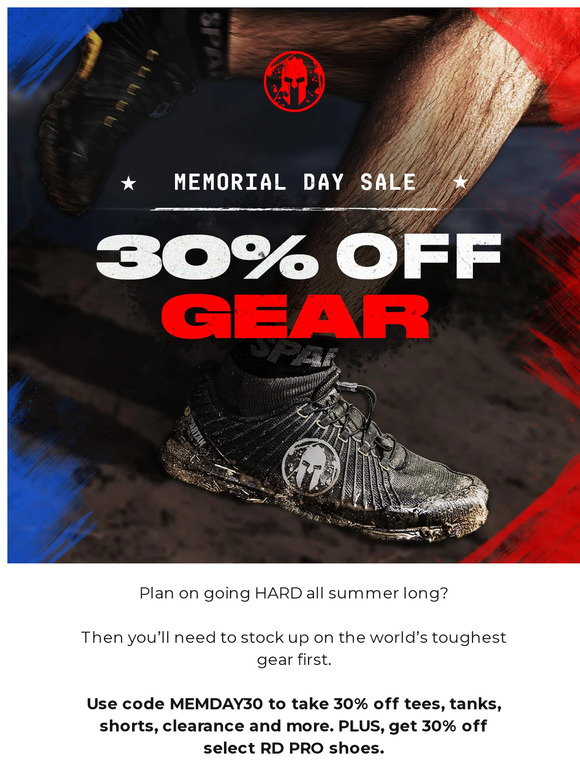 Spartan Race: Last chance to save 30% on top gear for Memorial Day ...
